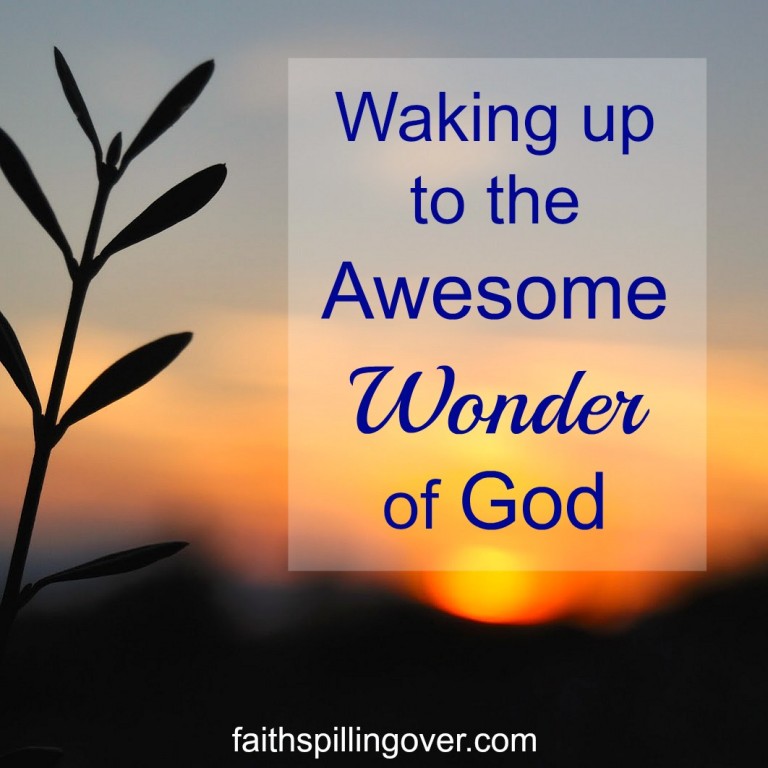 Waking Up to the Awesome Wonder of God - Faith Spilling Over