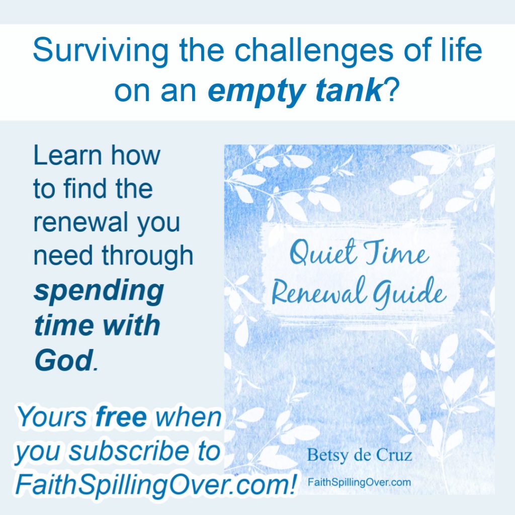 Free Quiet Time Guide - Faith Spilling Over